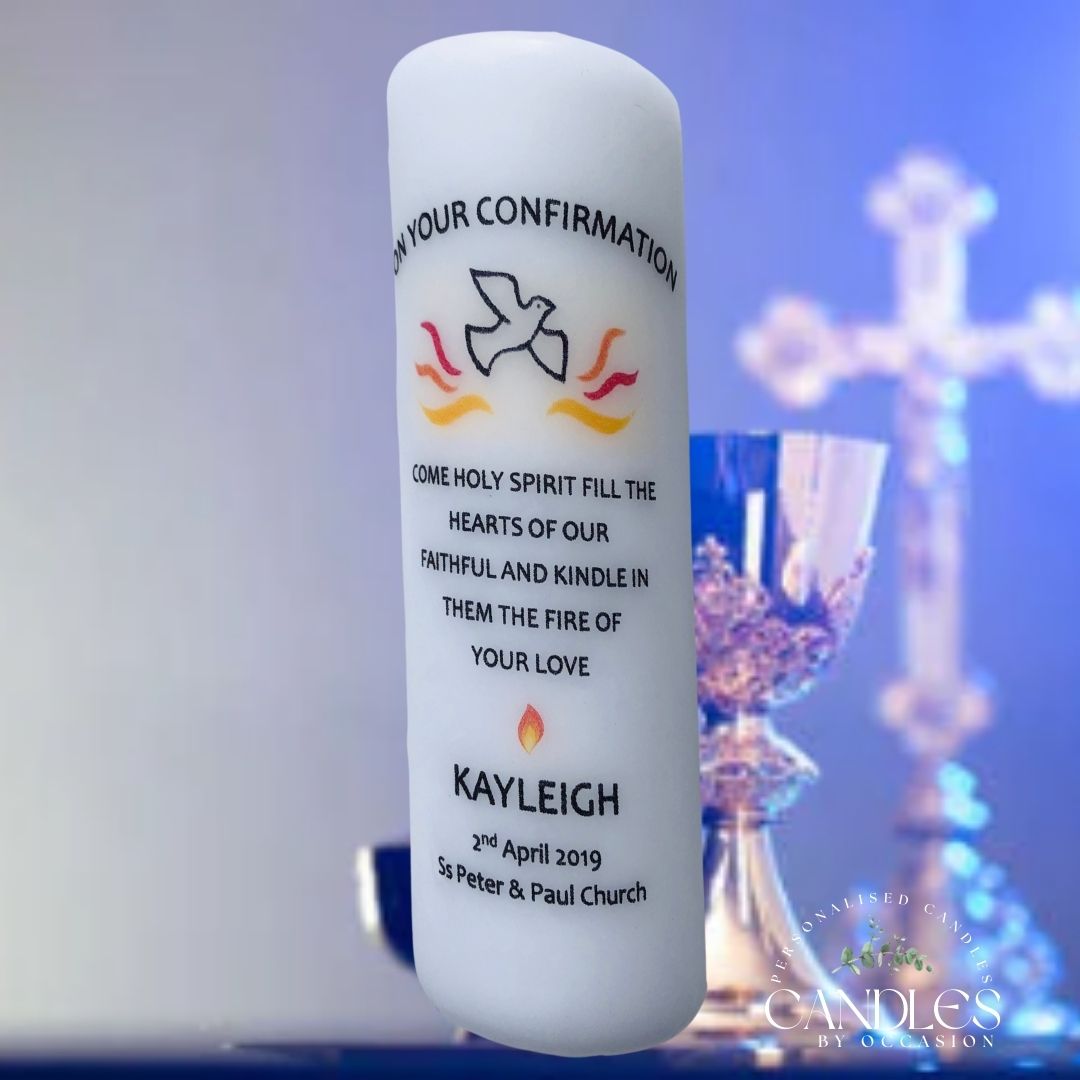 Holy Spirit Confirmation Candle – Candles By Occasion